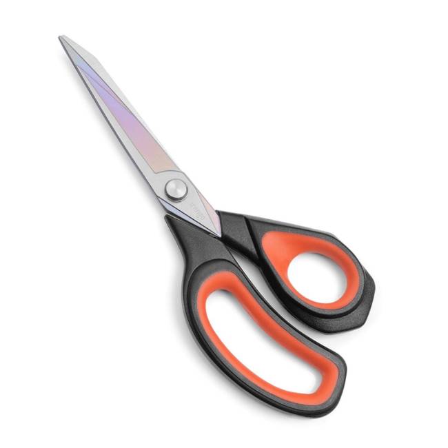 SEWING SCISSORS - Red & Black Handle - Titanium Coated
